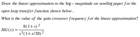 Draw The Linear Approximation To The Log ﻿magnitude