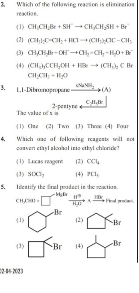 Identify The Final Product In The Reaction Ch3 Cho H⊕ Mgbr H 2 Oa Hbr