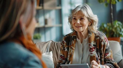 Appointment Counseling And Psychology For Tablet Old Woman And Therapy
