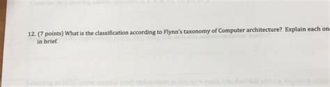 Solved What Is The Classification According To Flynns
