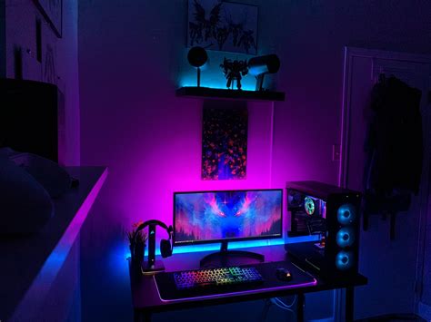 Rgb Gaming Room Setup Photo