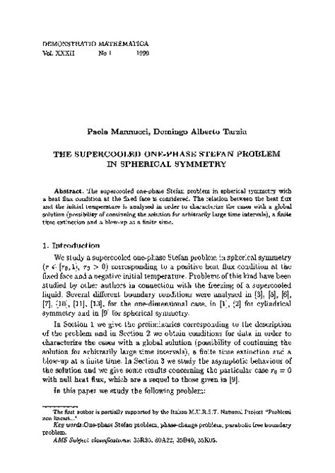 The Supercooled One Phase Stefan Problem In Spherical Symmetry