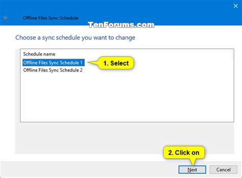 Edit Offline Files Sync Schedule In Windows Tutorials