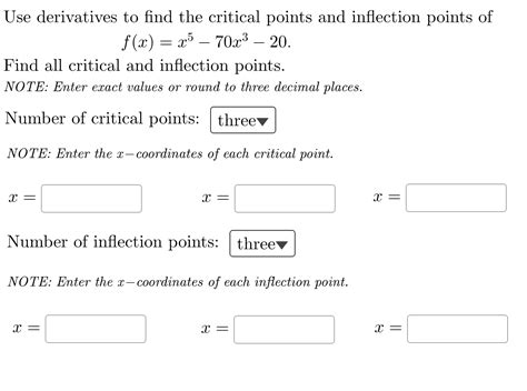 Solved Use Derivatives To Find The Critical Points And Chegg