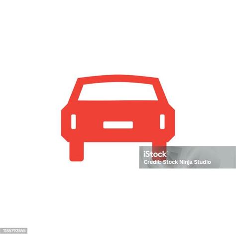 흰색 배경에 자동차 빨간색 아이콘입니다 빨간색 플랫 스타일 벡터 그림입니다 Car Show에 대한 스톡 벡터 아트 및 기타 이미지 Car Show 개념 거리 Istock