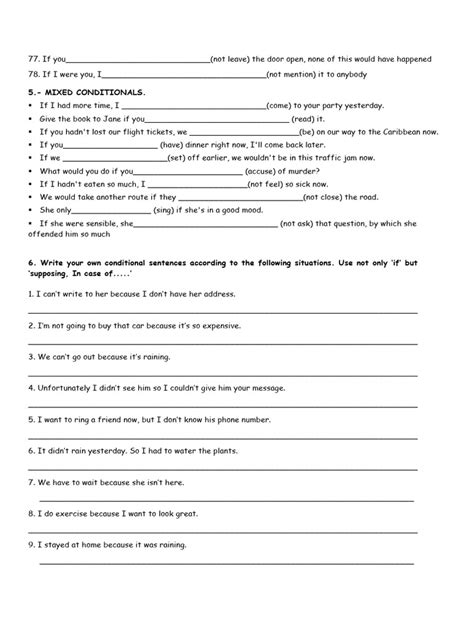 Conditional Sentences Practice Part Ii Pdf