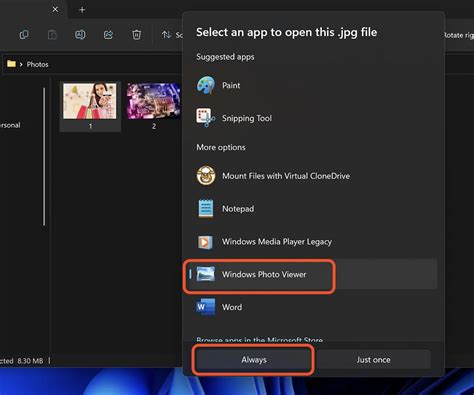 how to enable windows photo viewer in windows 11