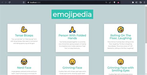 The Dictionary Of Emoji In React Using Props