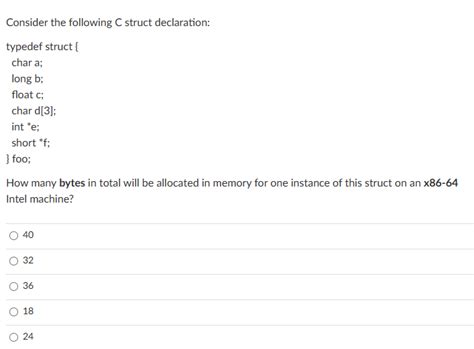 solved how many bytes in total will be allocated in memory