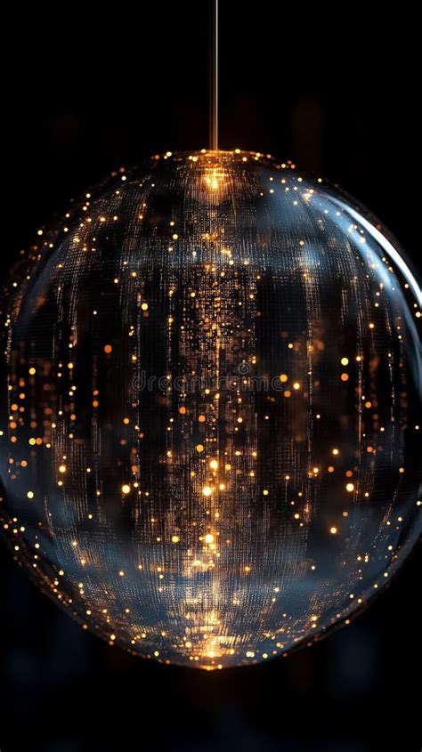 A Dynamic Spherical Structure Displays A Swirling Array Of Golden
