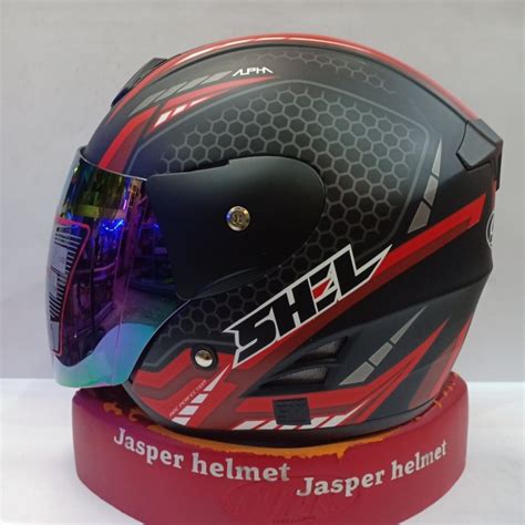 Jual Helm Half Face Shell Alpha Kota Medan Toko Jasper Helm Tokopedia