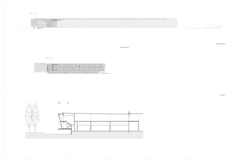 Section And Elevations Of Fancy Retail Headquarters