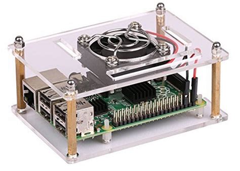 Acrylic Clear Enclosure W Cooling Fan For Raspberry Pi Robotshop