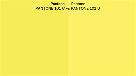 Pantone 101 C Vs PANTONE 101 U Side By Side Comparison
