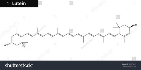 Molecular Structure Lutein Compound Naturally Occuring Stock Illustration 780276829 Shutterstock