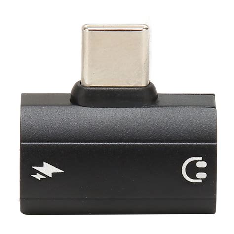 Black Phone Sound Adapter Type C To Mm Headphone And Charger Dual Function In Type C