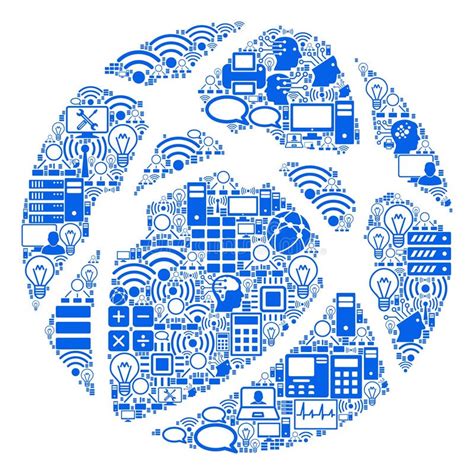Web Browser Mosaic Icon For Bigdata And Computing Stock Vector Illustration Of International
