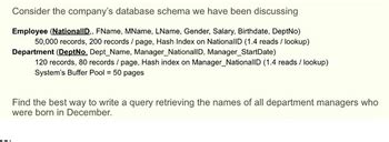 Answered Consider The Company S Database Schema We Have Been Discussing Employee NationallD