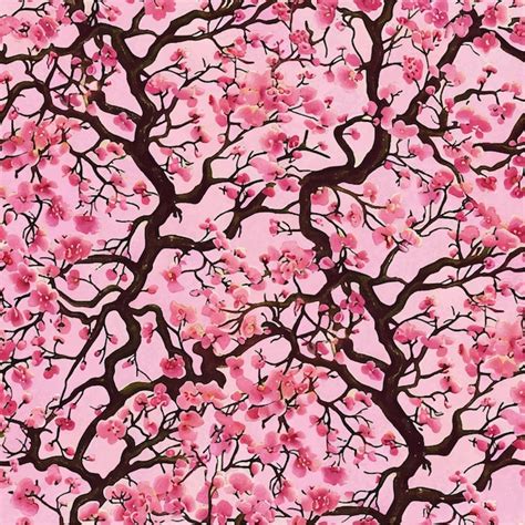 Premium Vector Sakura Blossom Interlace Seamless Pattern