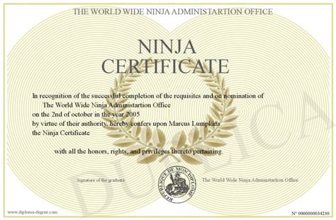 Ninja Certificate