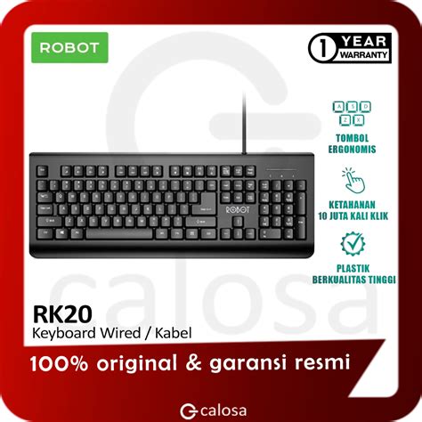 Jual ROBOT Wired Keyboard USB Kabel RK20 Shopee Indonesia