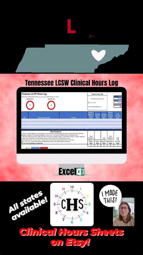 Hawaii Lcsw Clinical Hours Log Social Worker Supervision Hours Clinical Hours Tracker Google