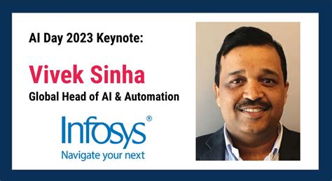 Big News Vivek Sinha Global Head Of Ai And Automation At Infosys Will