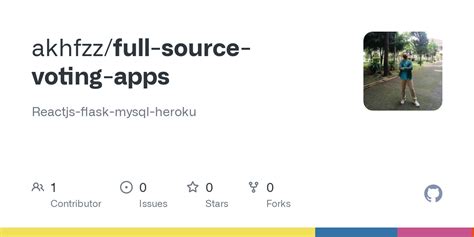 GitHub Akhfzz Full Source Voting Apps Reactjs Flask Mysql Heroku