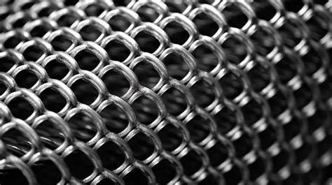 Monochrome Metallic Grid Texture Featuring Diagonal Cell Pattern