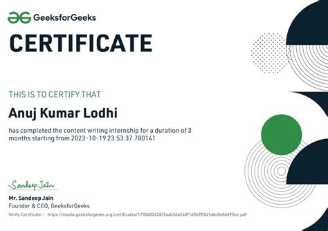 Anuj Kumar Patel On Linkedin Geeksforgeeks Techinternship Contentcreation Nextchapter