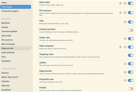 Properties Core Plugin Not Appearing In Settings Core Plugins Sidebar Section Help