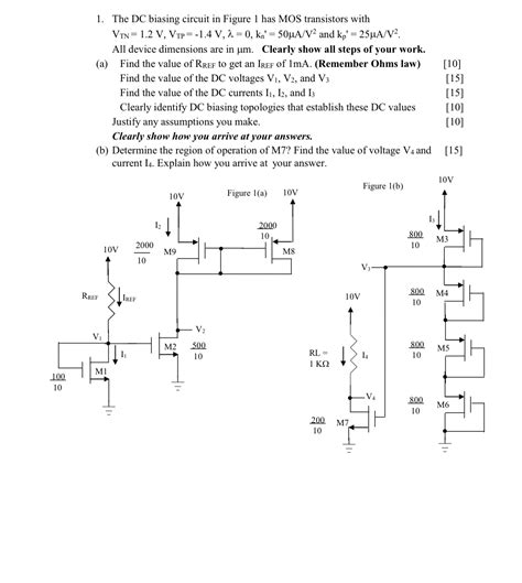 Solved The Dc Biasing Circuit In Figure 1 ﻿has Mos