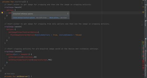 Kotlin How To Use Canhub Image Cropper Library Getting Error In My