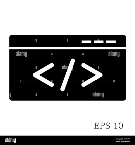 code icon flat style isolated on white background code symbol for your