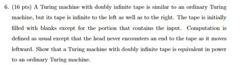 solved a turing machine with doubly infinite tape is similar