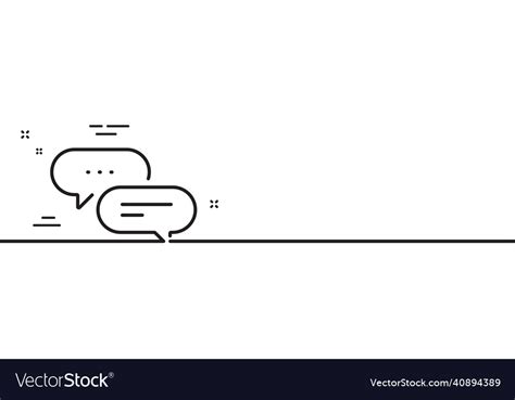 Dots Message Line Icon Chat Comment Sign Speech Vector Image