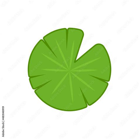 Lily Pad Icon Lily Cartoon Vector On White Background Stock Vector Adobe Stock