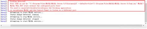 【xampp启动mysql报错】port 3306 In Use By ““cprogram Filesmysqlmysql