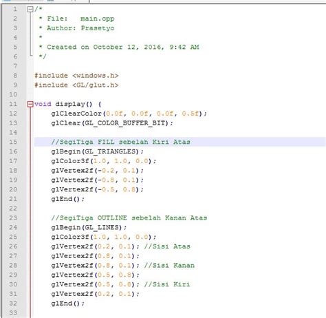 Membuat Garis Dan Bidang Dengan OpenGL