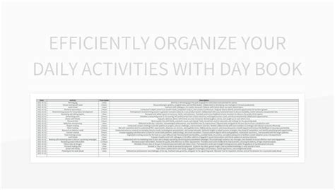 Free Activity Plan Templates For Google Sheets And Microsoft Excel Slidesdocs