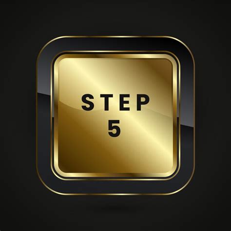 premium vector step five luxury rectangle buttons and five premium