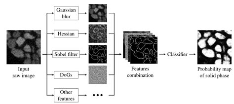an illustration of combining various images features into the