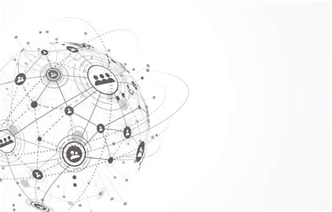 Premium Vector Global Network Connection World Map Point And Line