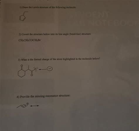 Solved Draw The Lewis Structure Of The Following Molecule Chegg