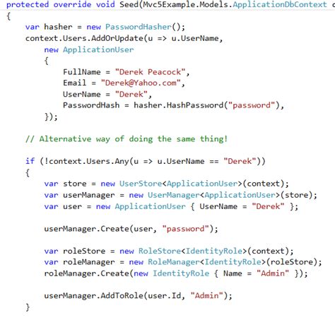 Mvc Db Seeding Web Tutor