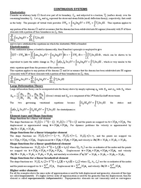 continuous systems short pdf linear elasticity integral