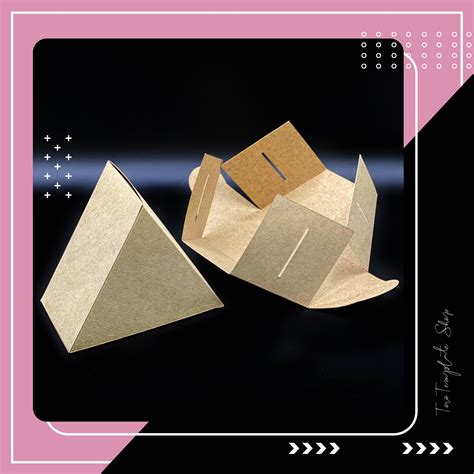 Triangle Box Template Cookies Box Template T Box Template Candy Box Template Resizeable