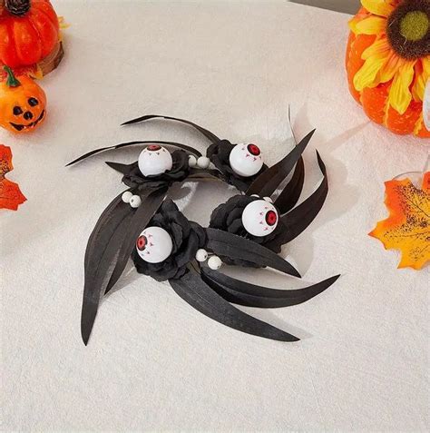 ჰელოუინისა და მადლობის დღის დეკორატიული შამდანი შავი ვარდი Temu Georgia