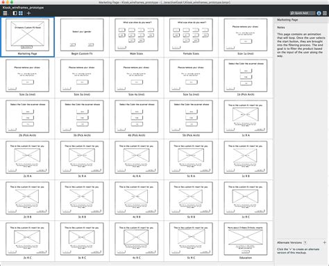 interactive kiosk user flow wireframes and prototype behance