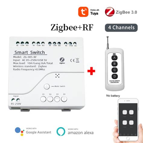 E Life Smart Store Tuya Zigbee Smart Switch Module Rf433 Wireless